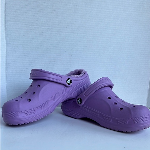 CROCS | Shoes | Crocs Purple Mules Clogs With Ventilation Unisex Faux ...